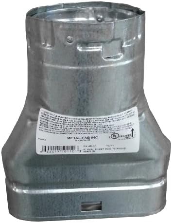 MetalFab 4MOR - B-Vent Adapter Double Wall Flue Oval to Round 4 ...