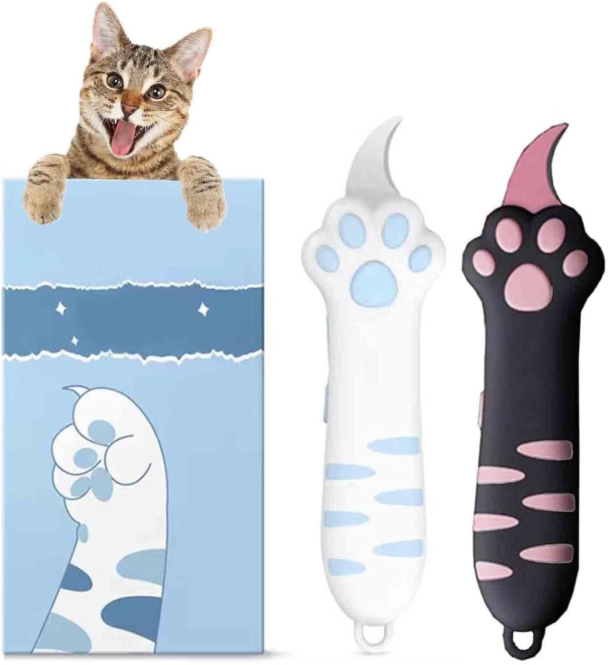 MetalJC Cat Paw Utility Knife, Cat Paw Box Cutter, 2025 New Retractable ...