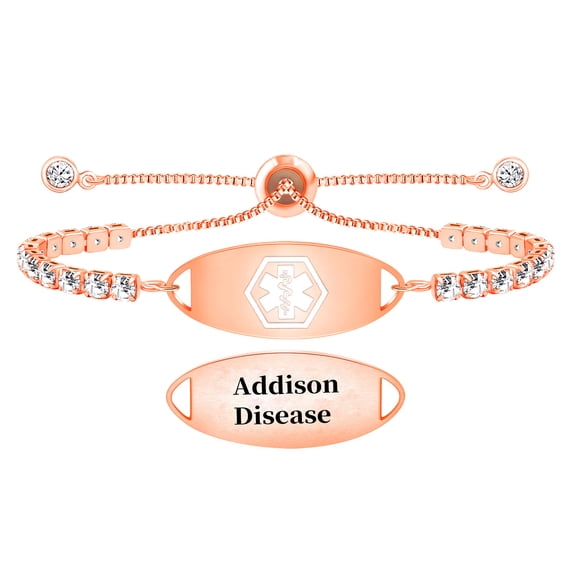 MetalJC Stainless Steel Medical Alert ID Bracelet for Women, Engraved ...