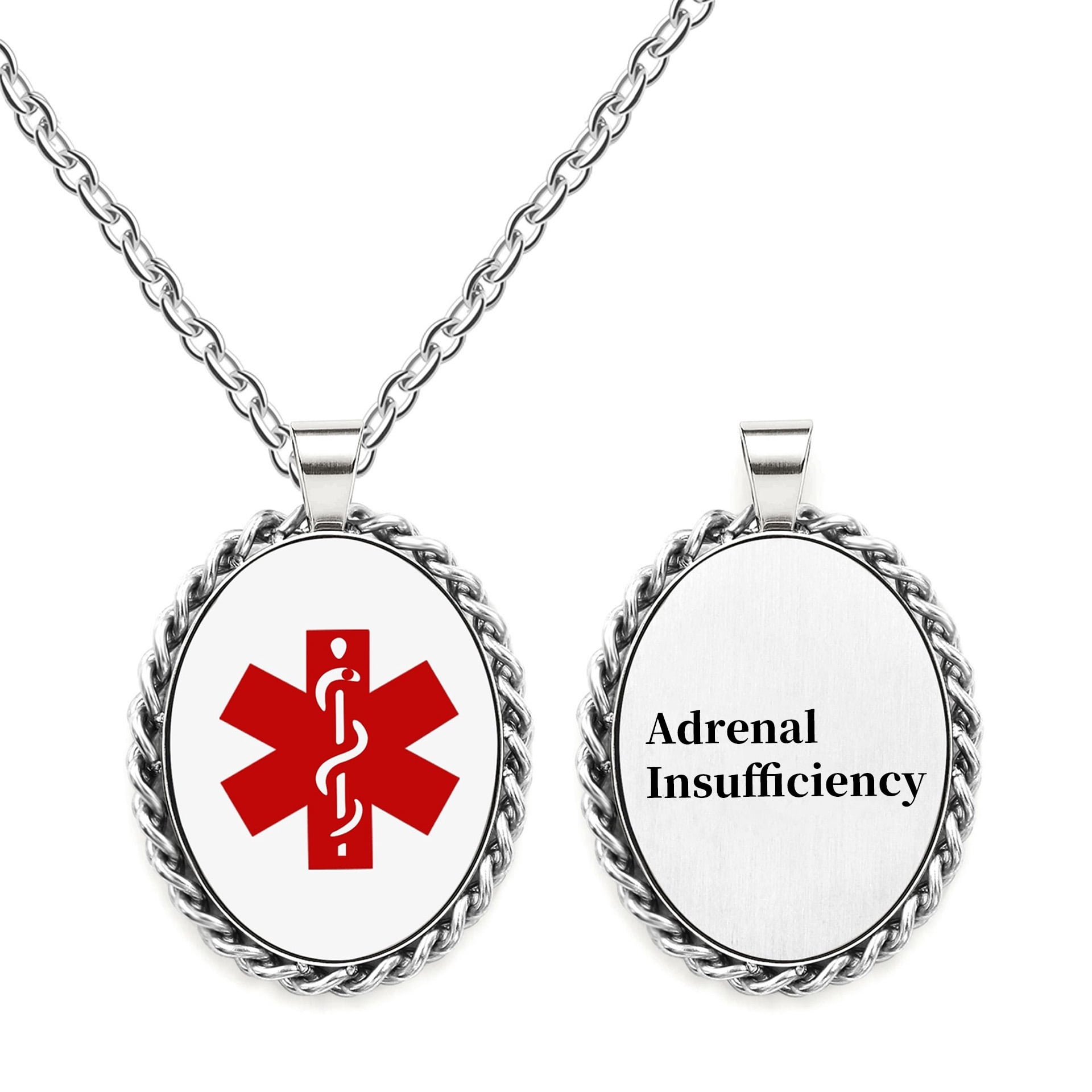MetalJC Stainless Steel Medical Alert ID Necklace Pendants for Men ...