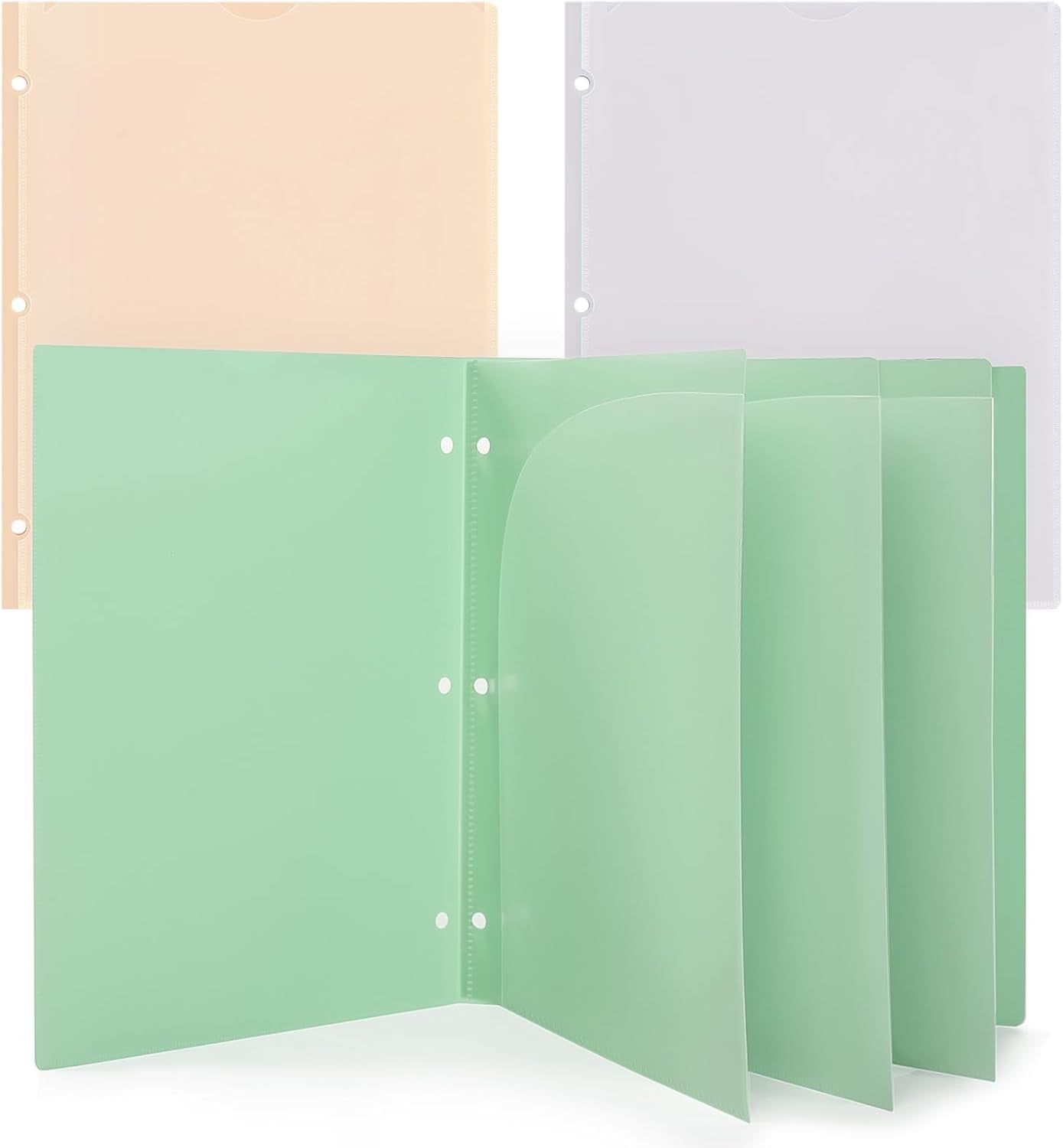 MetalM 7 Pocket Folders for Binders, 3 Ring Folders with Pockets, 3 ...