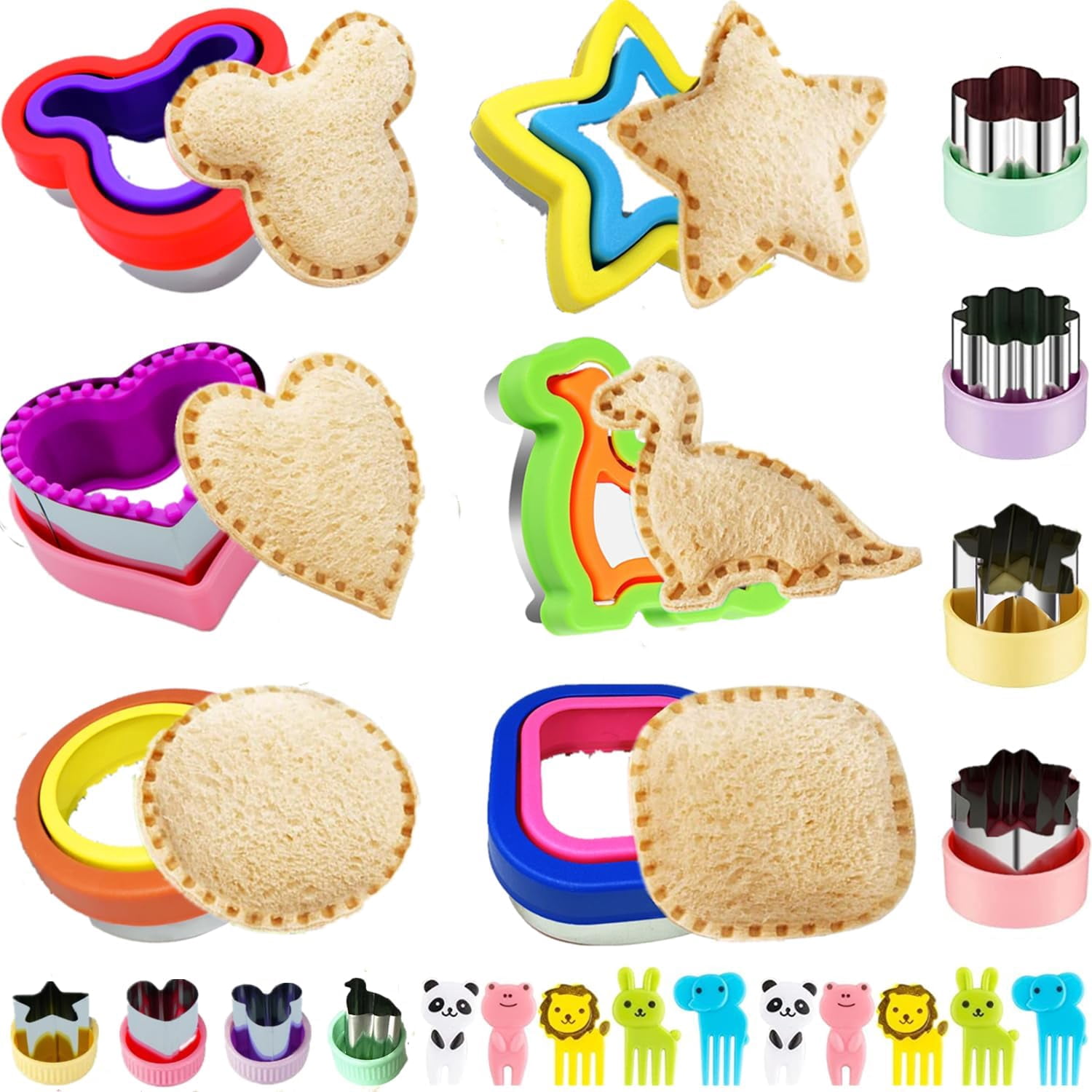 MetalM Sandwich Cutters for Kids Lunch,Uncrustable Maker,Sandwich ...