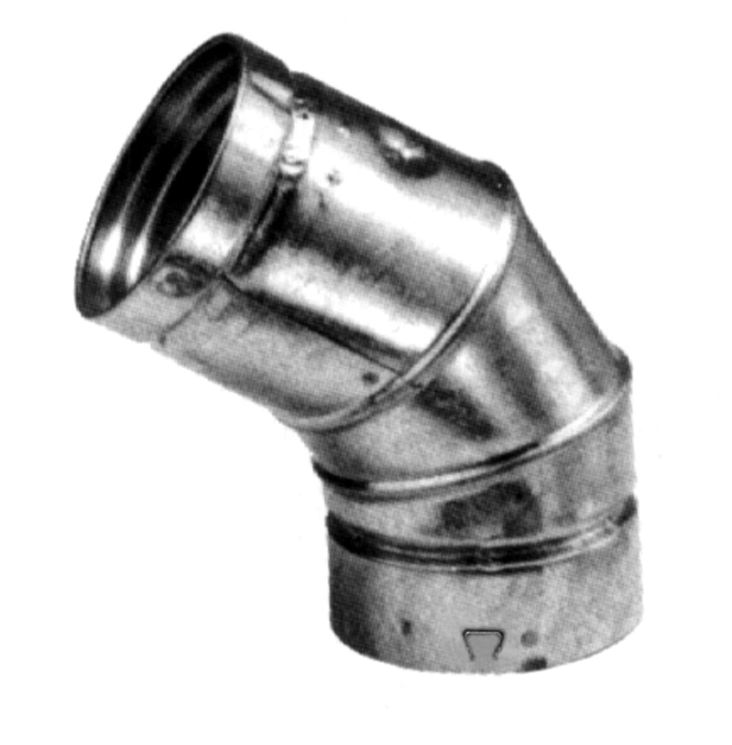 Metalbest 106222 Rv 6" Type B Gas Vent 45 To 60 Degree Adjustable Elbow ...
