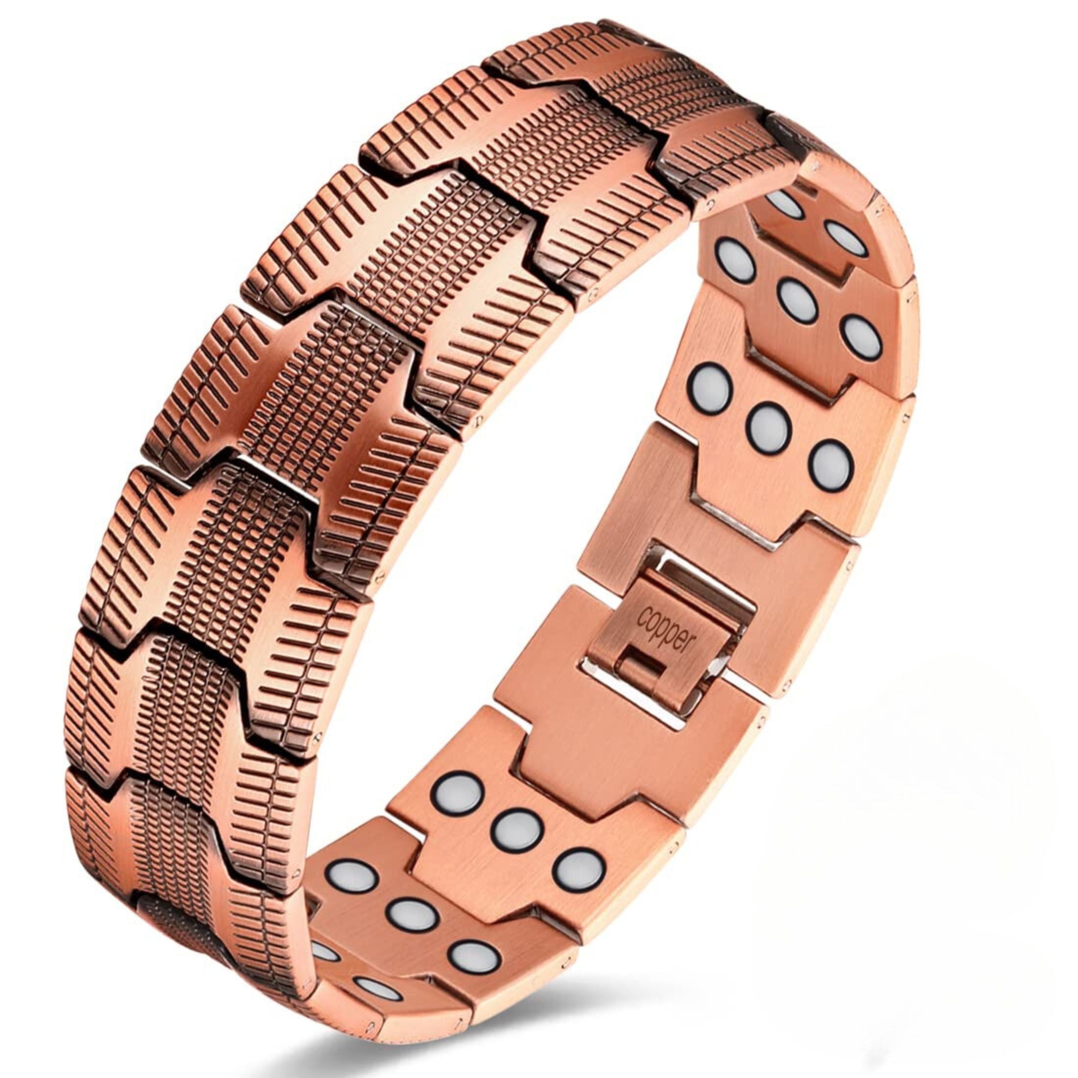 Metaljc 3X Copper Magnetic Bracelet for Men, 99.99% Pure Copper ...