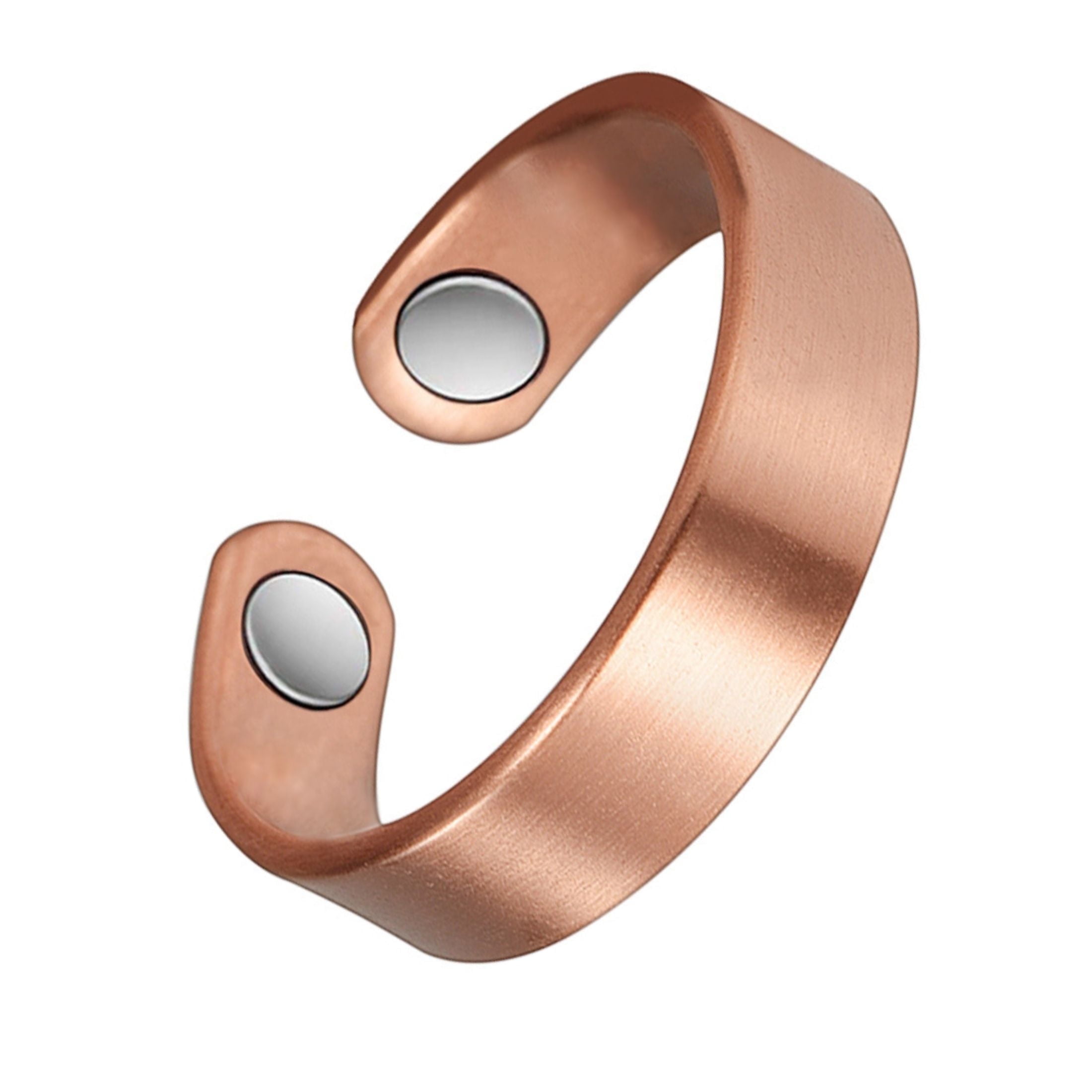 Metaljc Magnetic Pure Copper Cuff Ring for Women, 3500 Gauss Magnet ...