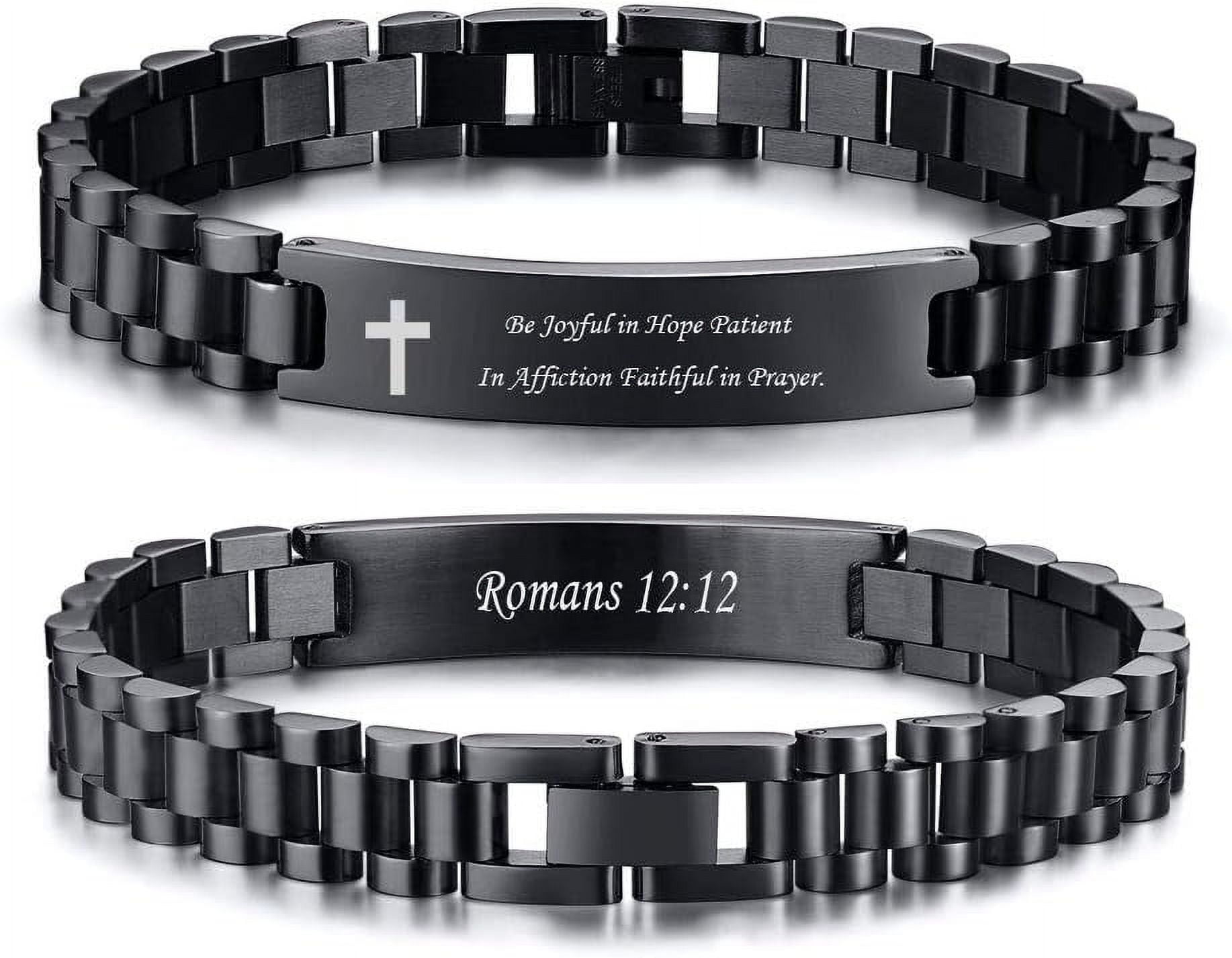 Metaljc Personalized Religious Jewelry-Engraved Christian Faith Bible ...