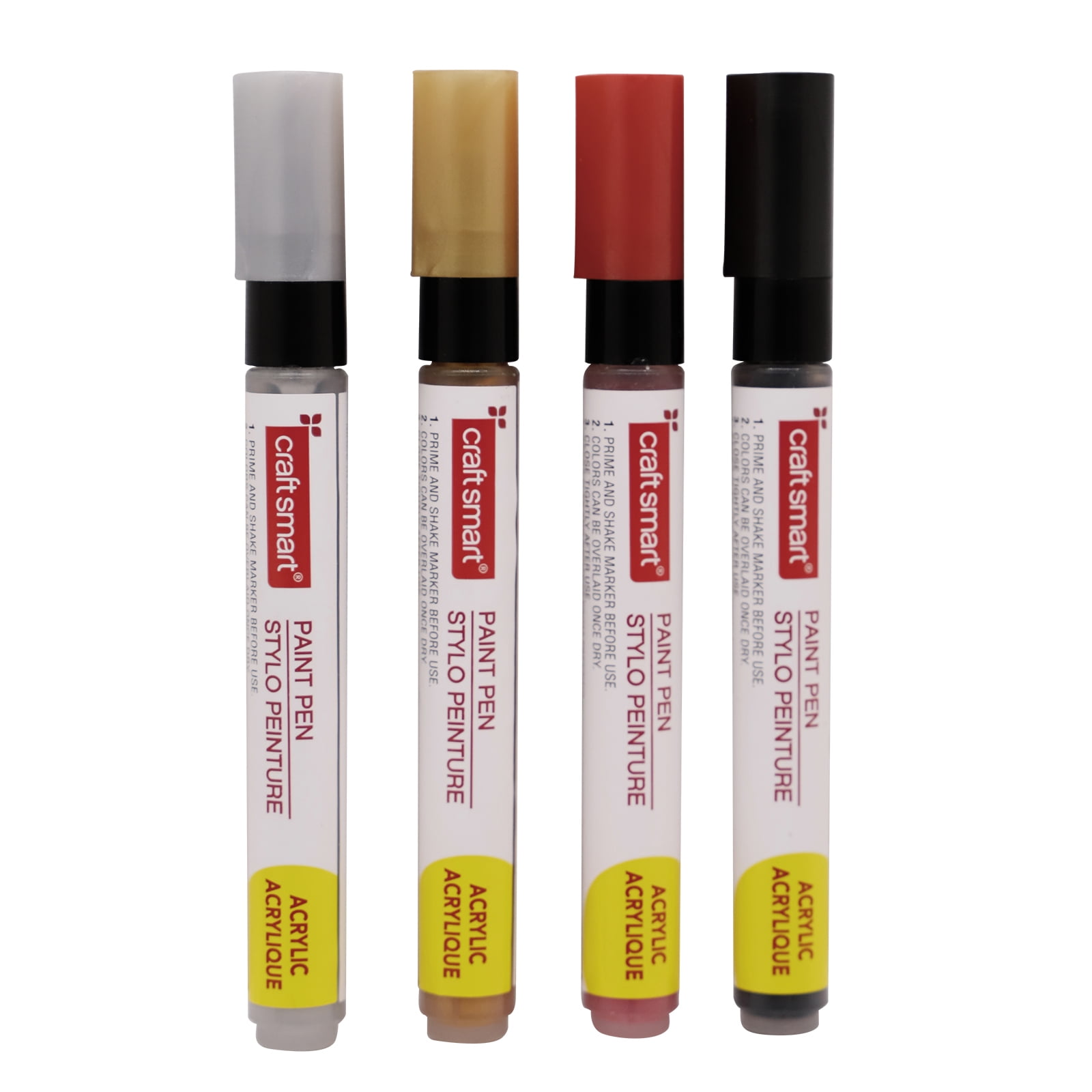 Metallic 4mm Acrylic Permanent Paint Pens Set by Craft Smart 4ct ...