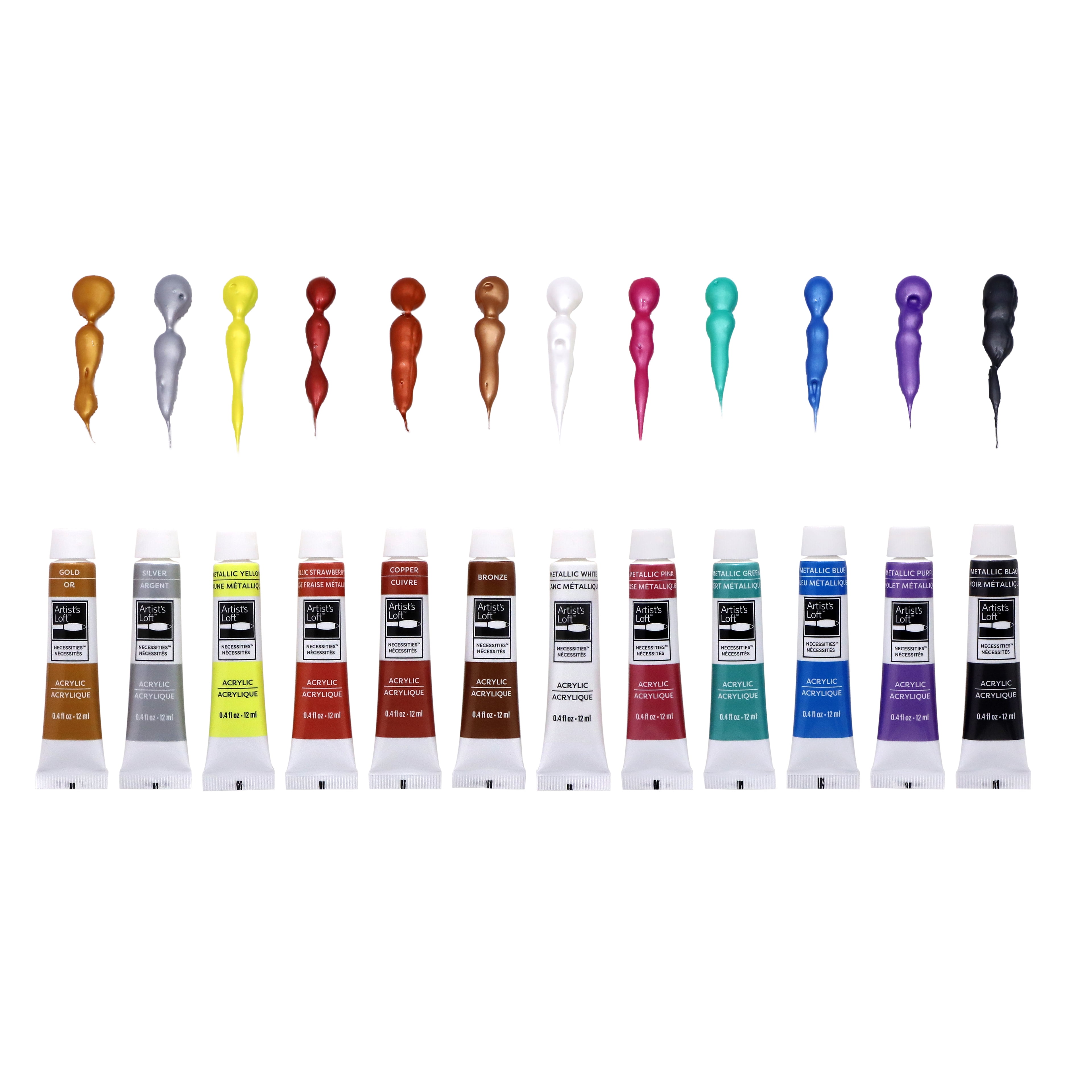 Metallic Acrylic Paint Set by Artist's Loft™ Necessities™ 12pc ...