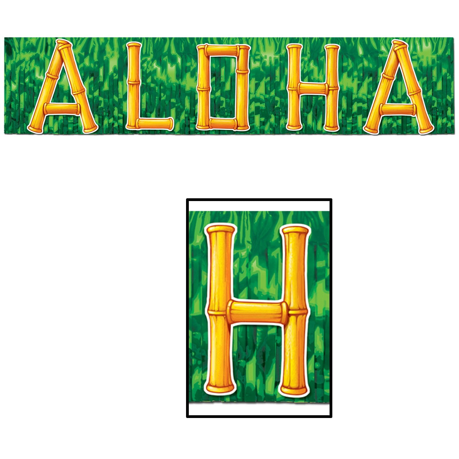 Metallic Aloha Banner Party Accessory (1 count) - Walmart.com