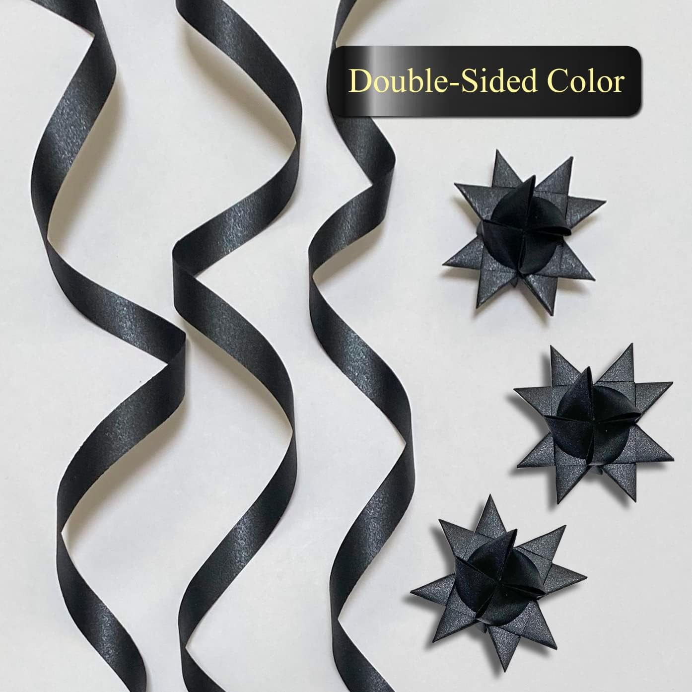 Metallic Black Paper Strips for Weaving Projects (Single Color Packs ...