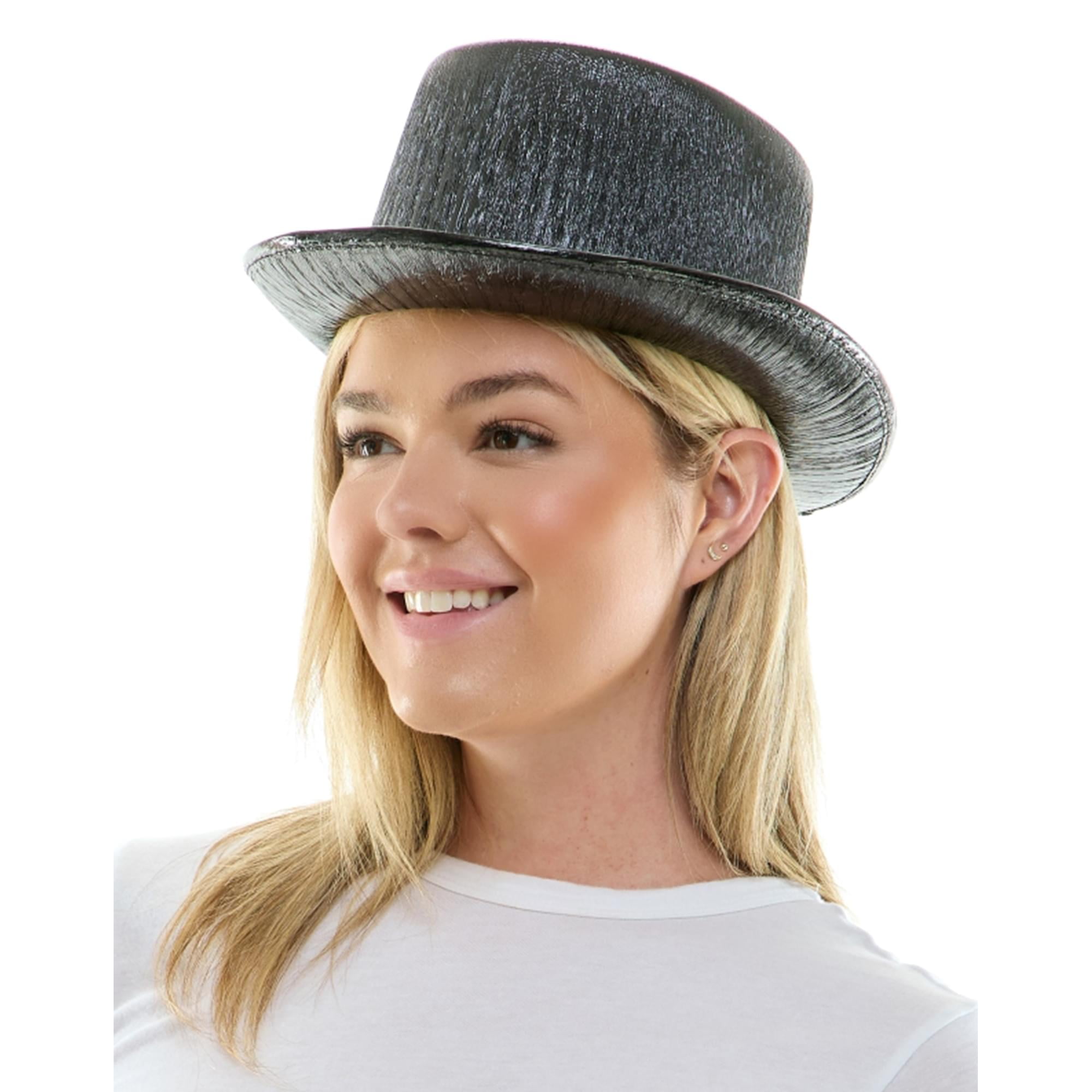 Metallic Black Top Hat Adult Costume Accessory - Walmart.com