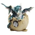 Metallic Blue Colored Hatching Dragon Figure With an Inlayed Faux ...