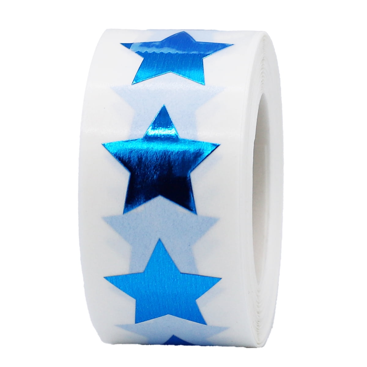 Metallic Blue Star Stickers | 0.75" Inch Wide | 500 Pack - Walmart.com