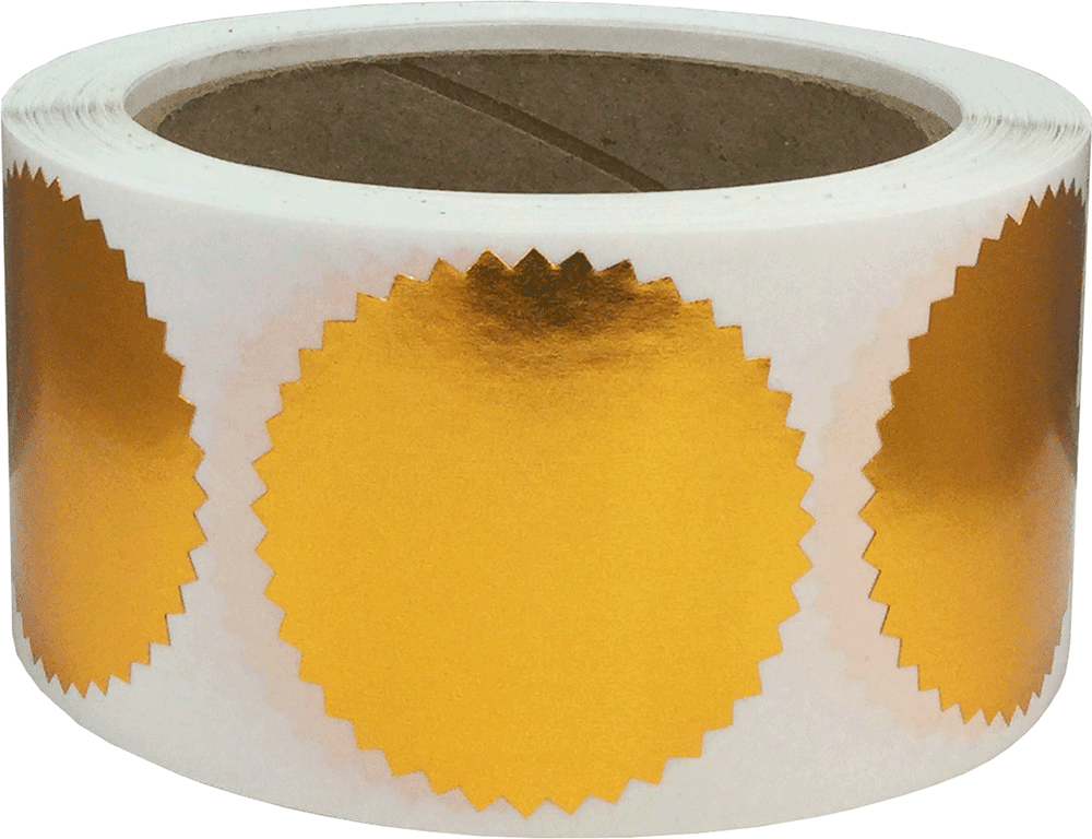 Metallic Bronze Package Seals Serrated Edge Color Coding Labels ...