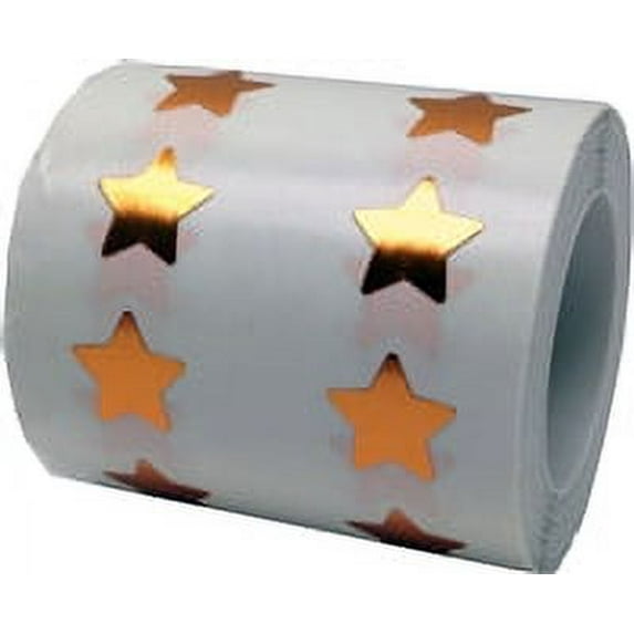 Metallic Bronze Star Stickers, 1/2 Inch Wide, 1000 Labels on a Roll ...