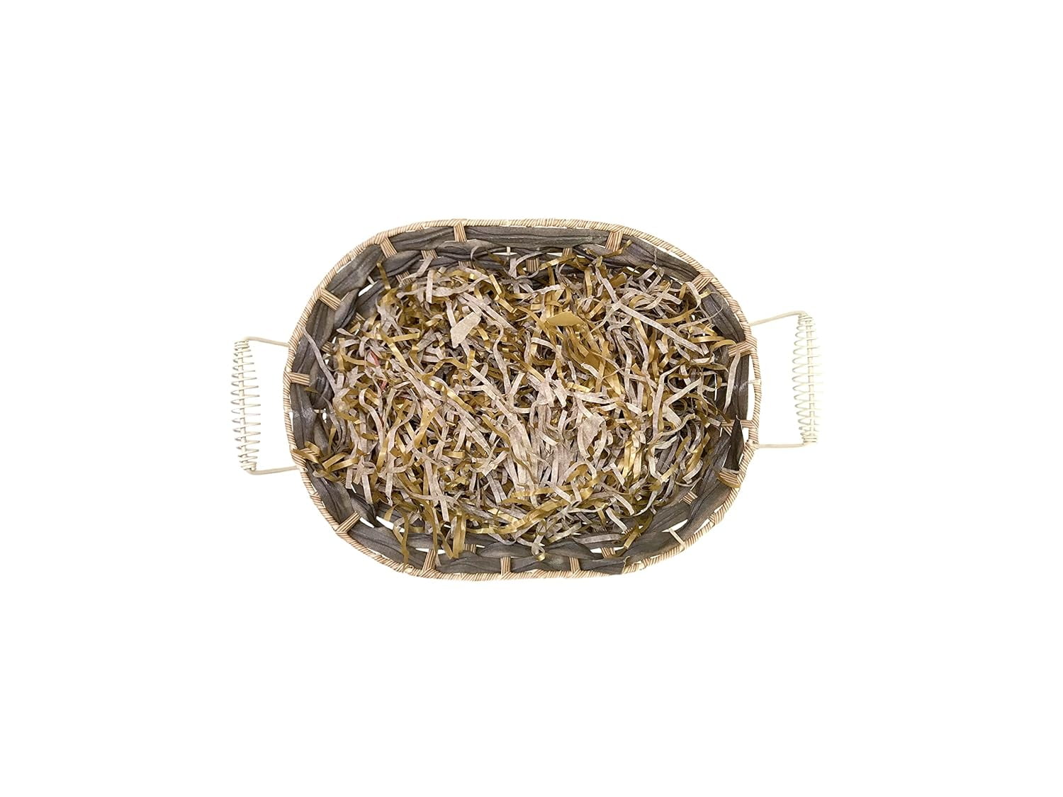 Metallic Brown shredded paper crinkle paper grass strips gift tray ...