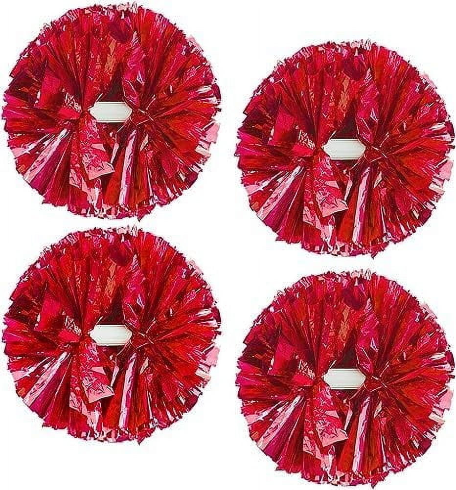Metallic Cheerleading Pom Poms, 4Pcs Cheerleaders Cheer Pom Poms with ...
