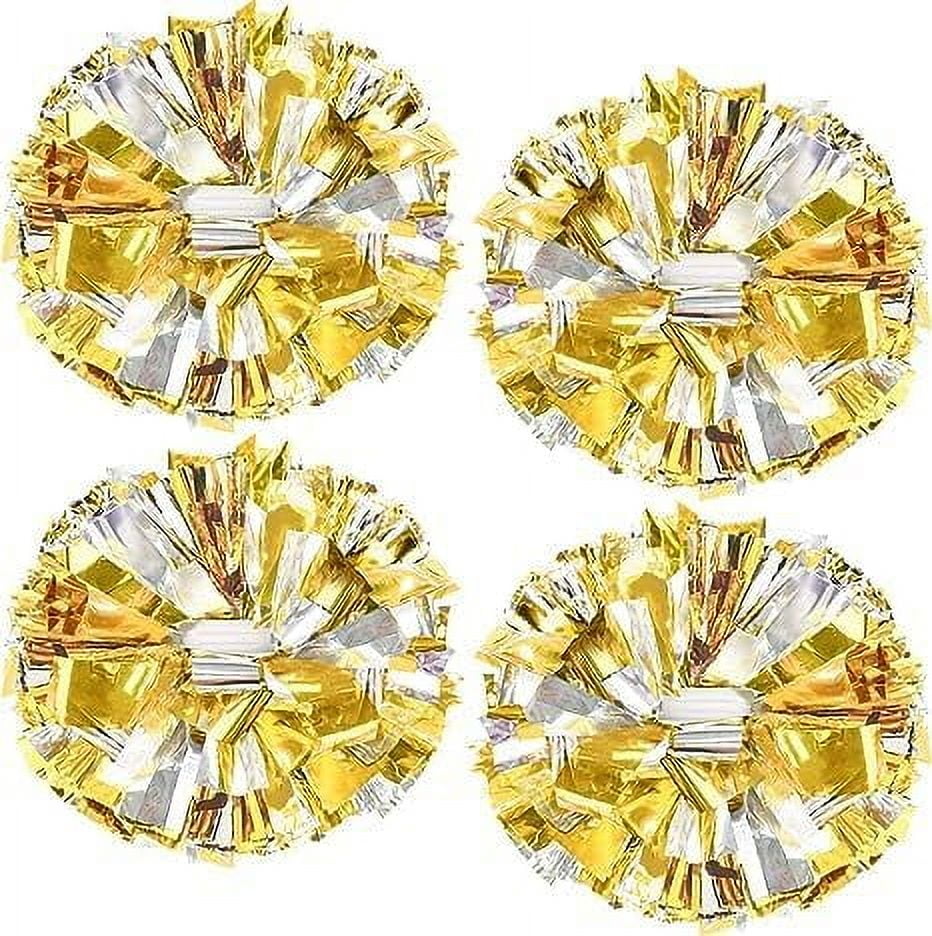 Metallic Cheerleading Pom Poms, 4Pcs Cheerleaders Cheer Pom Poms with ...