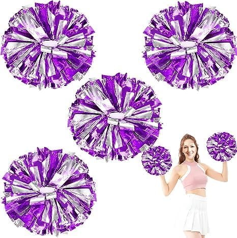 Metallic Cheerleading Pom Poms, 6Pcs Cheerleaders Cheer Pom Poms with ...