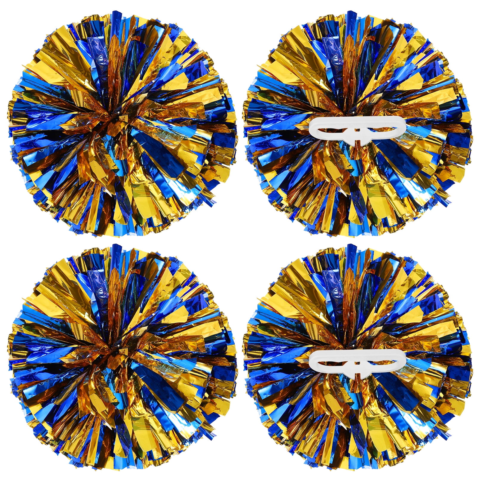 Uxcell Metallic Cheerleading Pom Poms Cheer Pompoms with Handle Rings ...