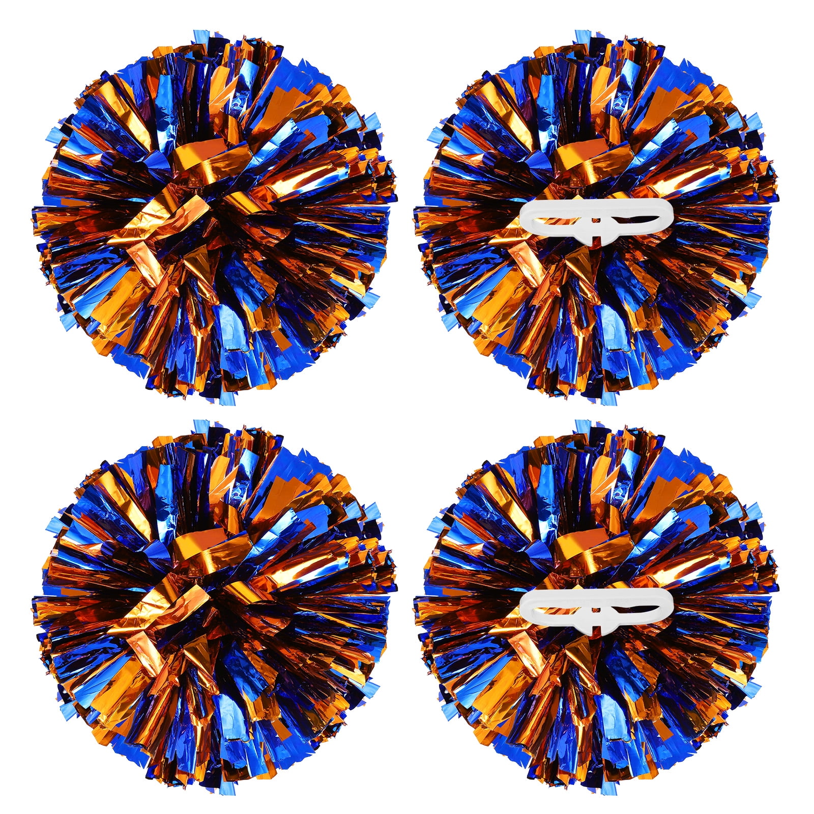 Uxcell Metallic Cheerleading Pom Poms Cheer Pompoms with Handle Rings ...
