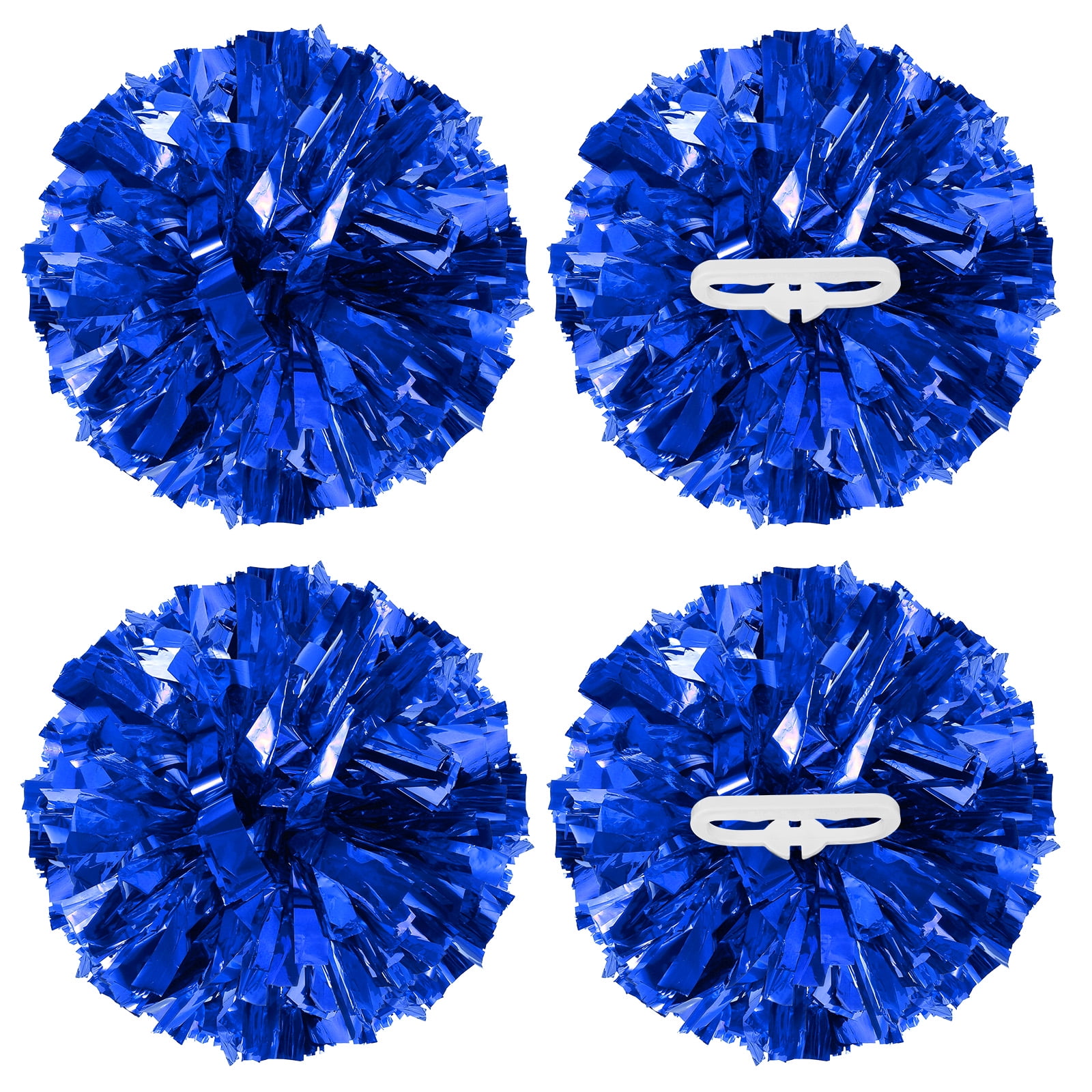 Uxcell Metallic Cheerleading Pom Poms Cheer Pompoms with Handle Rings ...