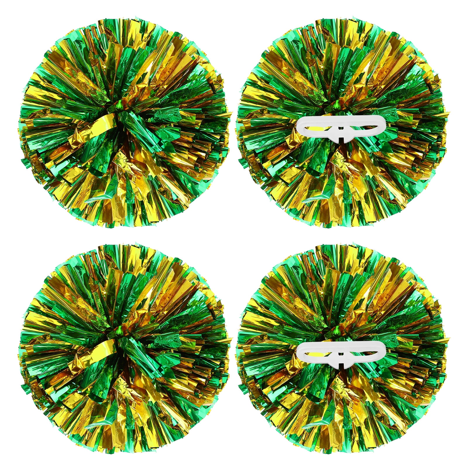Uxcell Metallic Cheerleading Pom Poms Cheer Pompoms with Handle Rings ...
