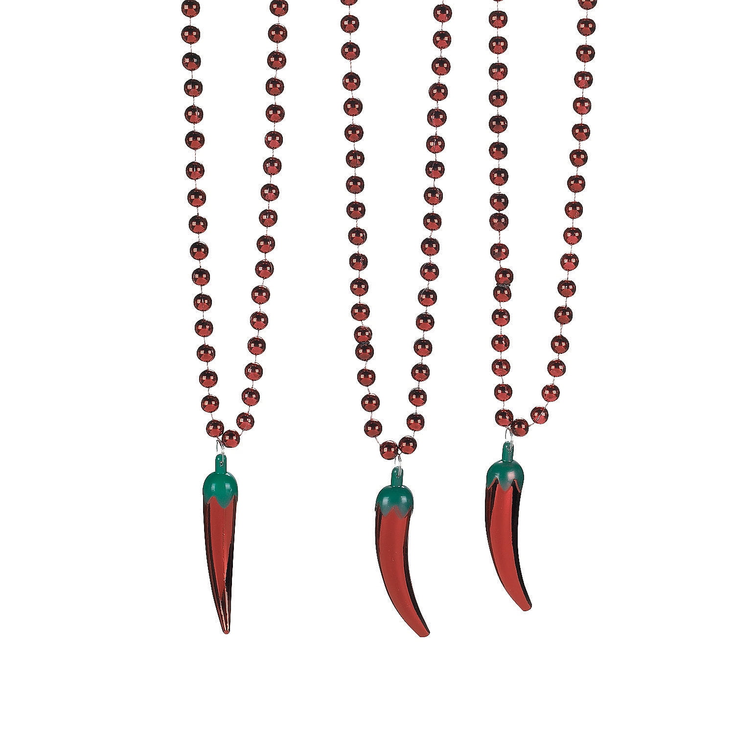 Metallic Chili Pepper Beaded Necklace - Jewelry - 24 Pieces - Walmart.com