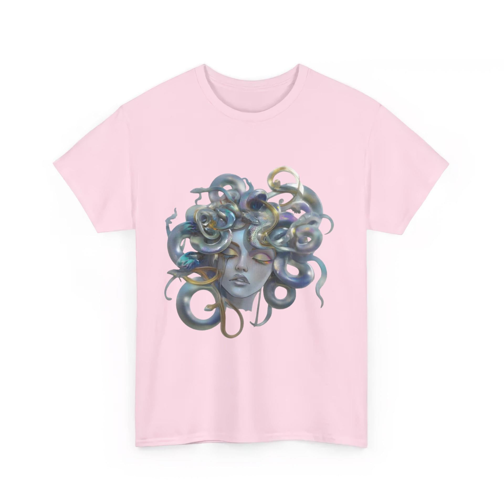 Metallic Chrome Y2K Gorgon Mythology Shirt, Greek Fantasy Graphic Tee ...