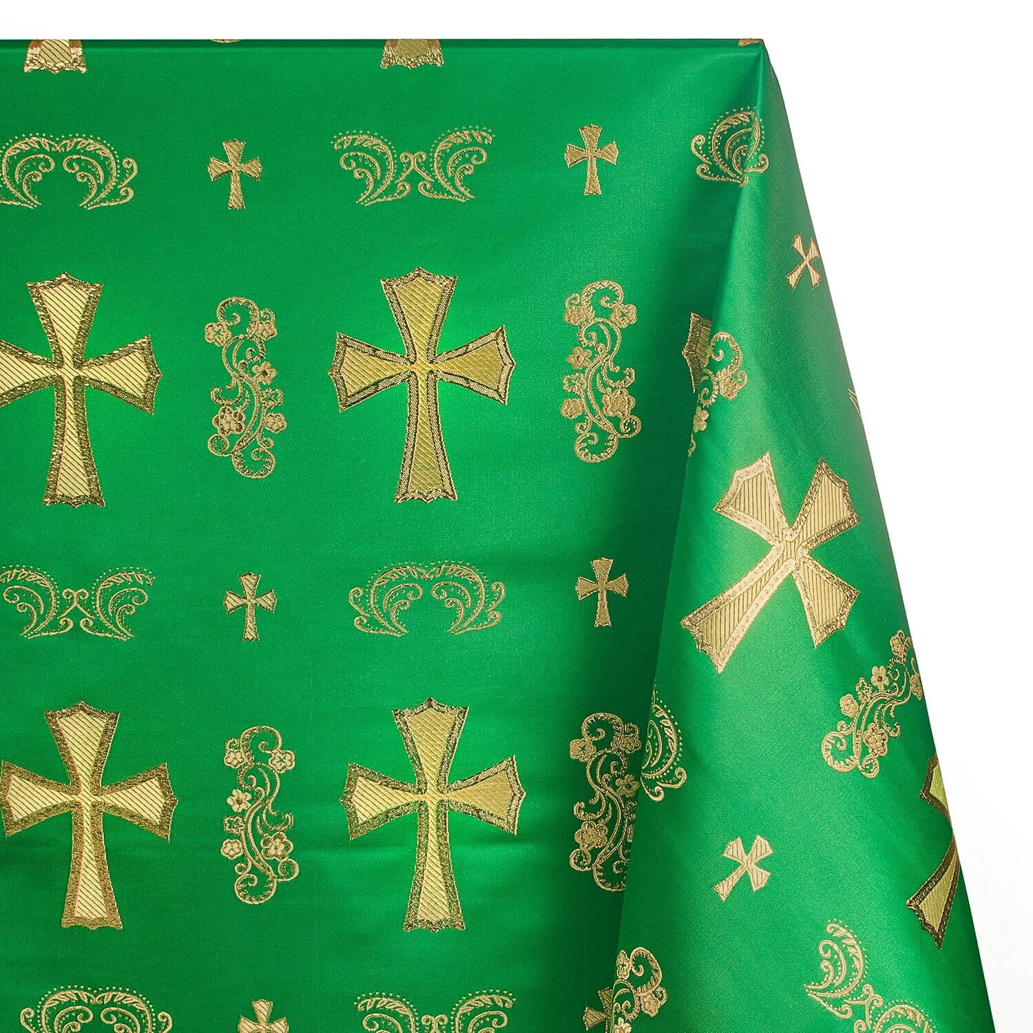 Metallic Clerical Church Cross Brocade Fabric 58/60" Wide Sold By The ...