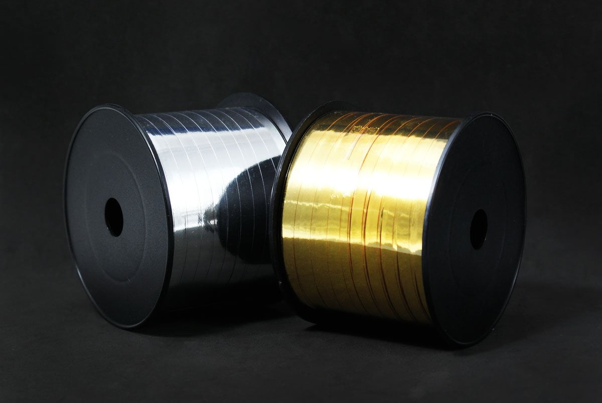 Metallic Curling Ribbon Spool Balloon String Gold 5mm X 250 Yard ...