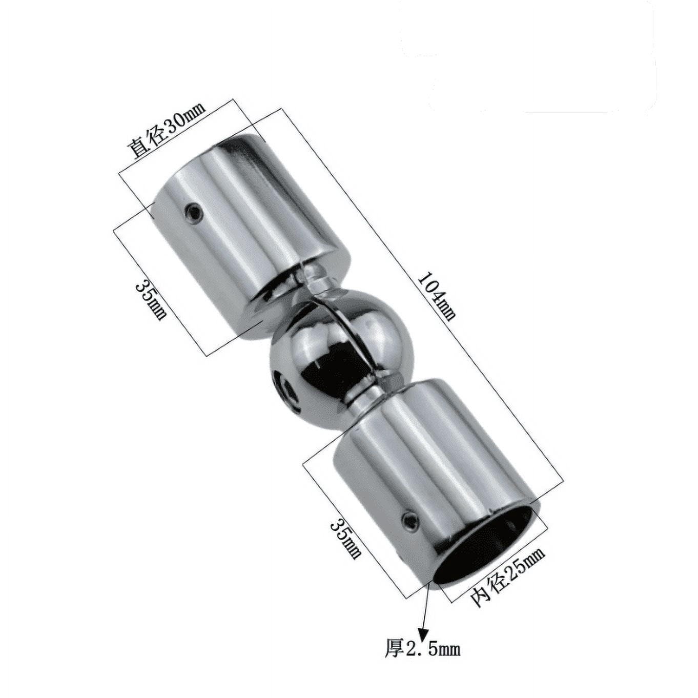 Metallic Curtains Curtain Rod Drapery Rods Connectors Curtain Pole ...