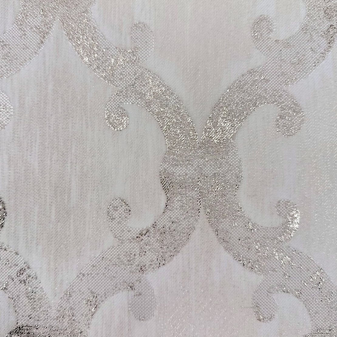 Metallic Damask Drapery Fabric by the Yard - Dazzle Damask Collection ...
