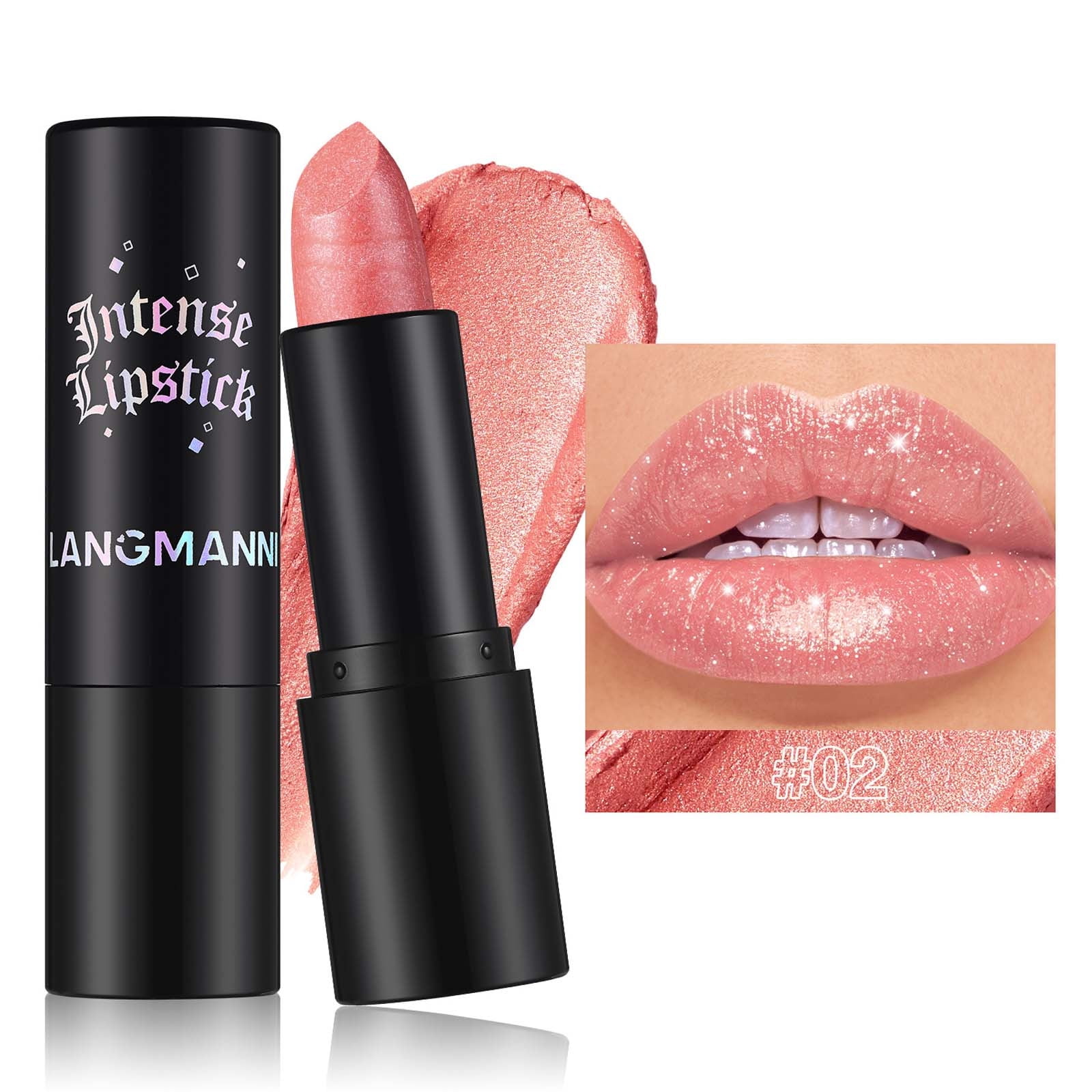 Metallic Diamond Glitter Matte Lipstick Long Lasting Transfer-Proof ...