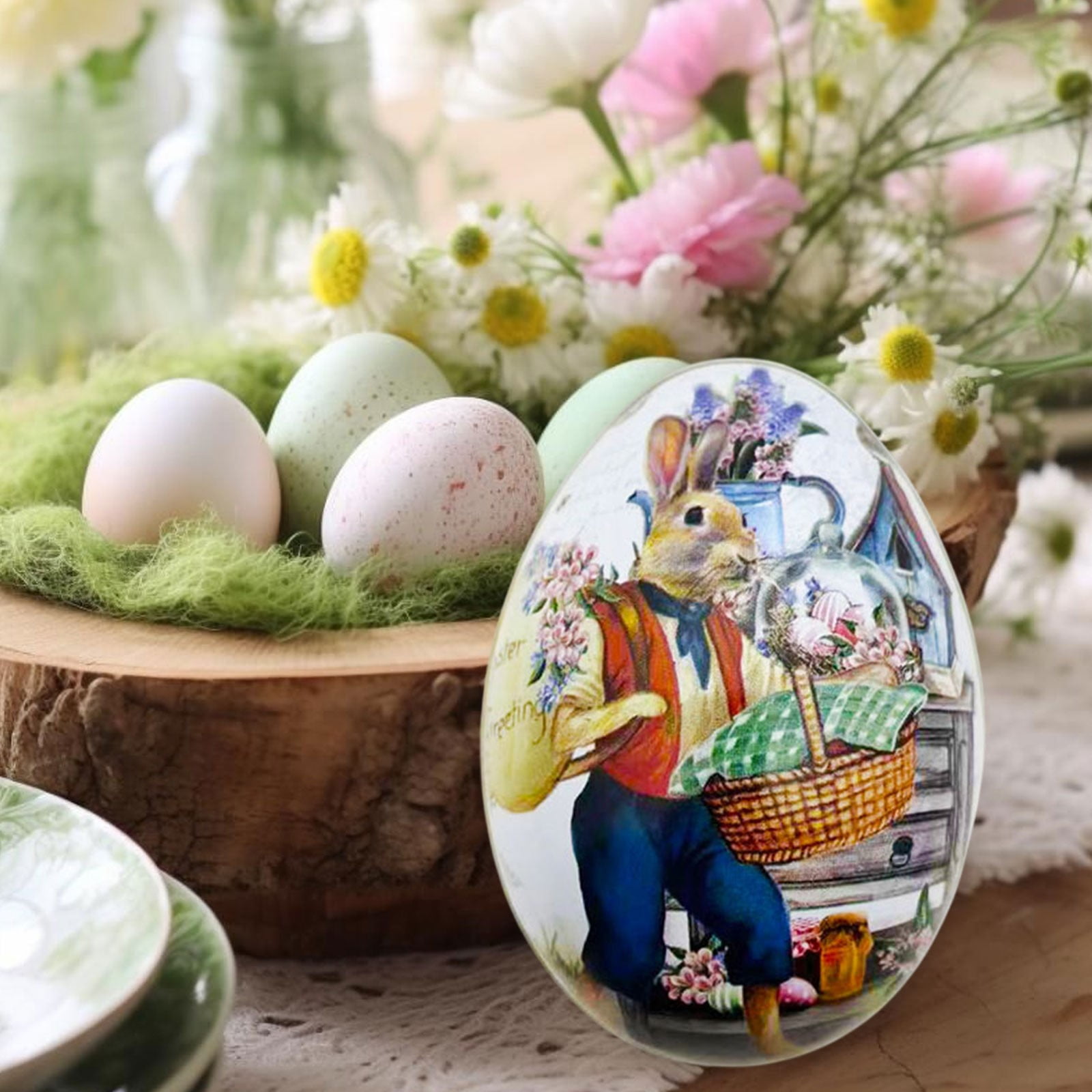 Metallic Easter Egg Container, Wedding Supplies Painting Print Candy ...
