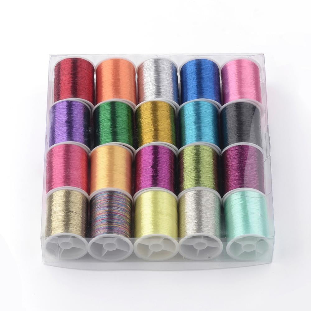 Metallic Embroidery Thread Mixed Color 0.1mm about 60.14 yards(55m ...