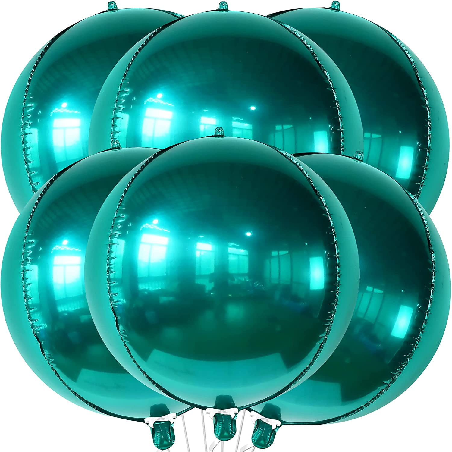 Metallic Emerald Green Balloons - Big 22 Inch, Pack of 6 | Dark Green ...