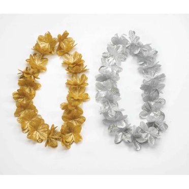 1 Dozen Lush 48" Hawaiian Leis (Gold) - Luau Party Bulk Flower Pack ...