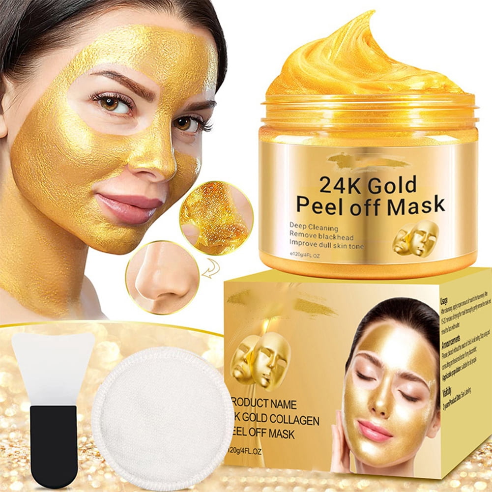 Metallic Firming Exfoliates Blackheads, 24K Gold Peel Off Clay Mask ...