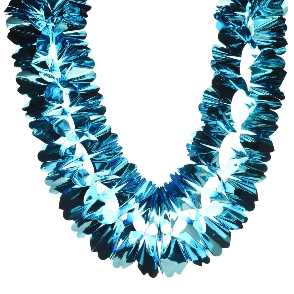 Metallic Floral Foil Garland, 6-1/4-Inch, 12-Feet, Blue - Walmart.com