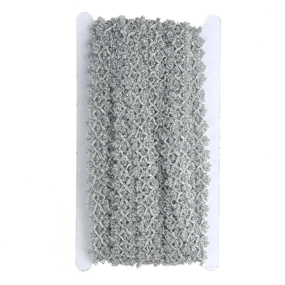 Metallic Flowered Braided Trim, Silver, 20mm, 18-Yards - Walmart.com