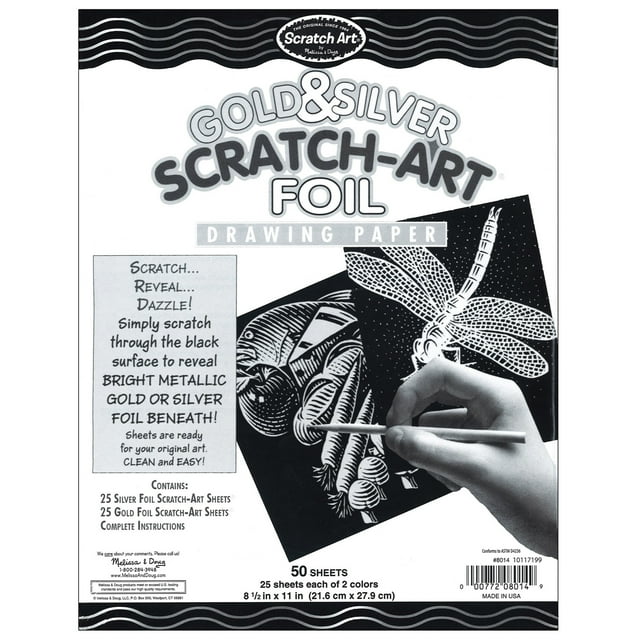 Metallic Foil Scratch-Art® Paper, 50 Sheets - Walmart.com