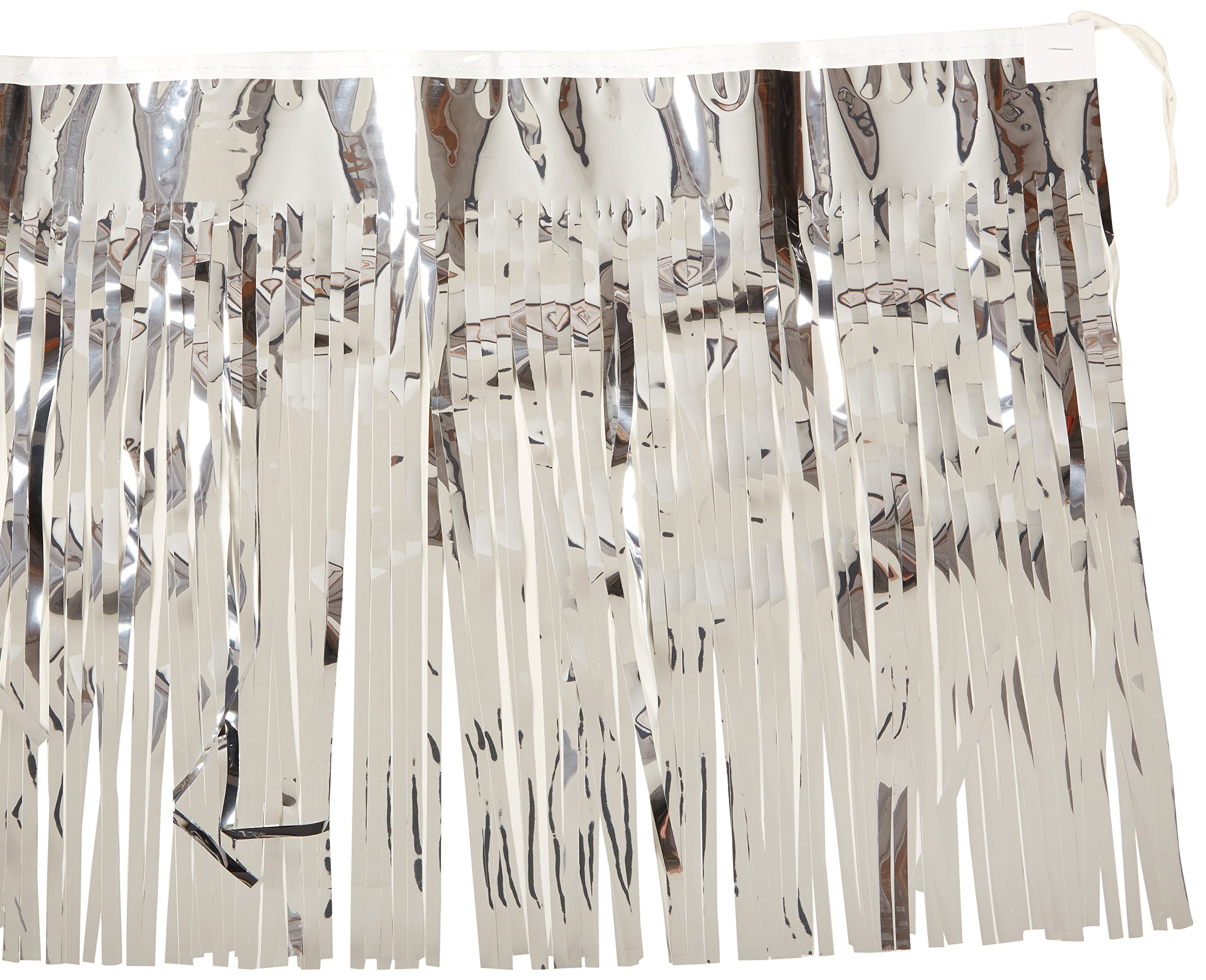 2-Ply FR Metallic Fringe Drape (silver) Party Accessory (1 count ...