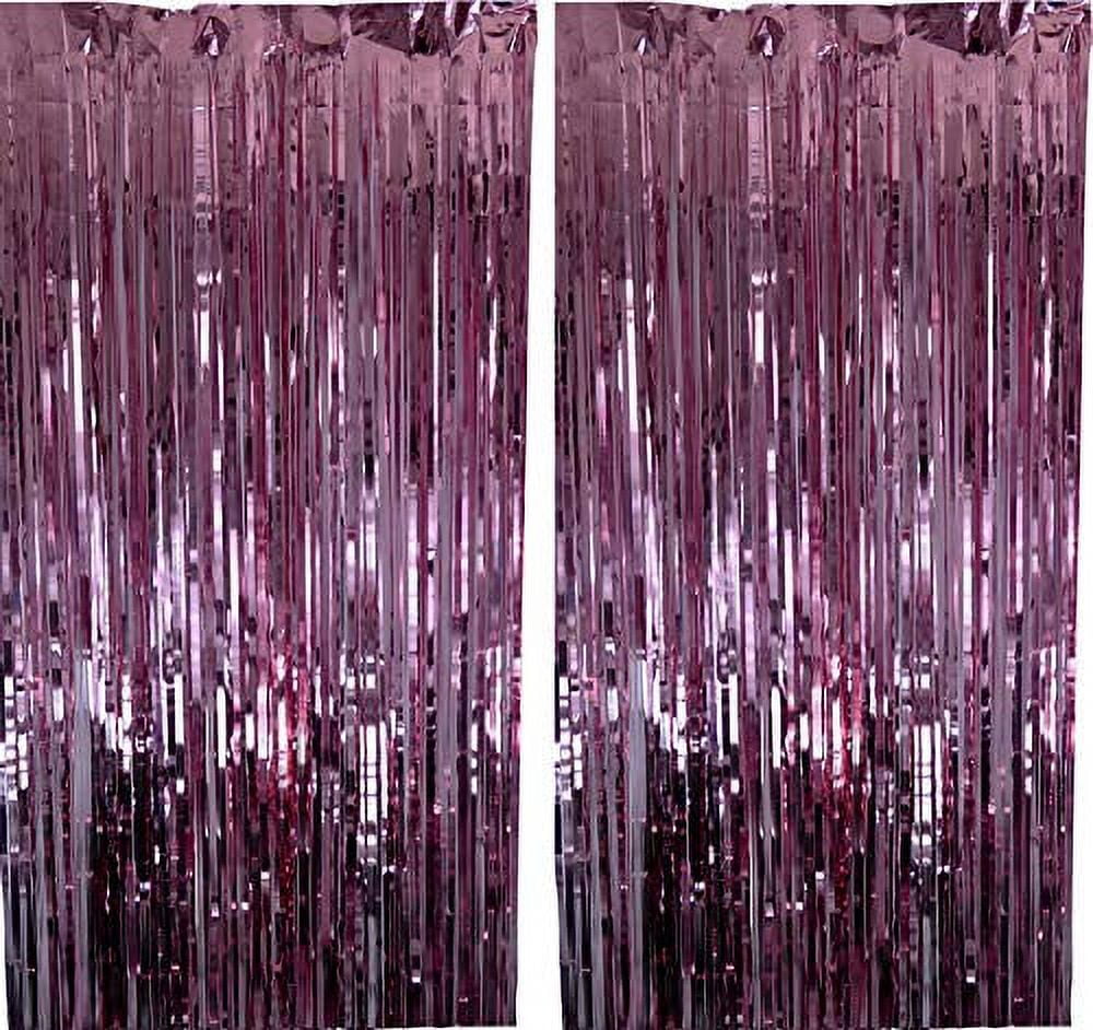Metallic Fringe Foil Curtain Backdrop for Weddings, Birthdays, Special ...