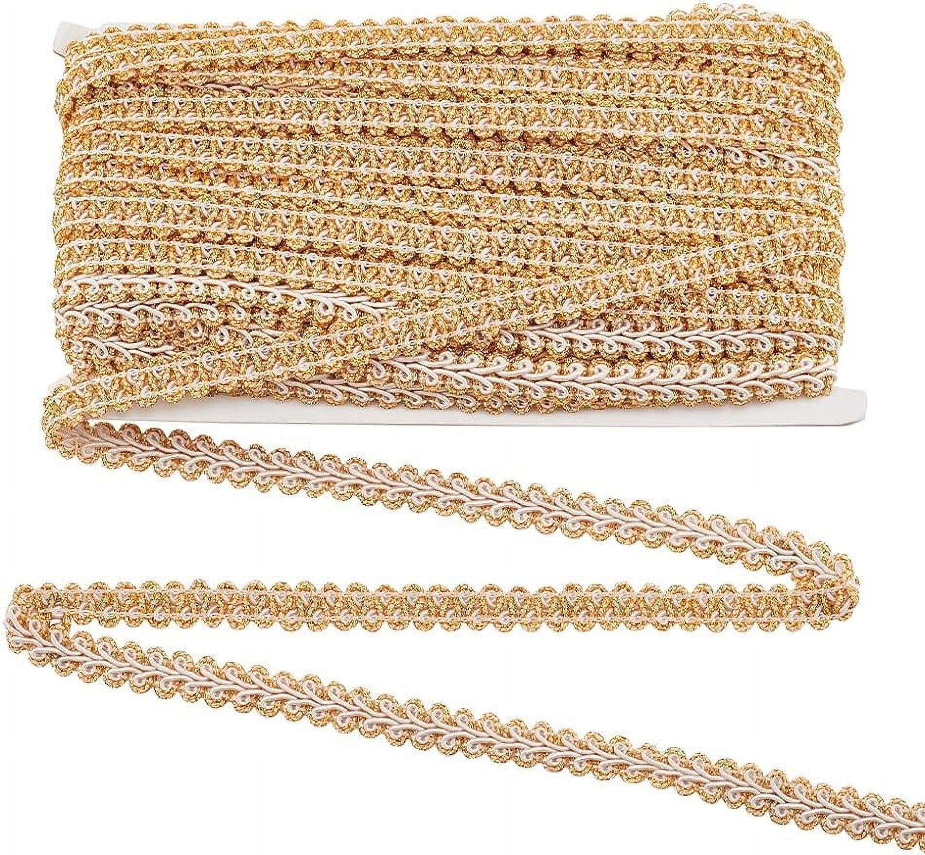 Metallic Gimp Braid Trim 20 Yards Embellishment Polyester Trim 1/2 inch ...