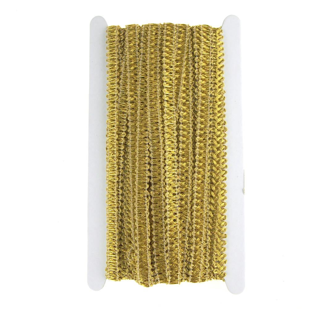 Metallic Gimp Weaved Trim, Gold, 12mm, 15-Yards - Walmart.com