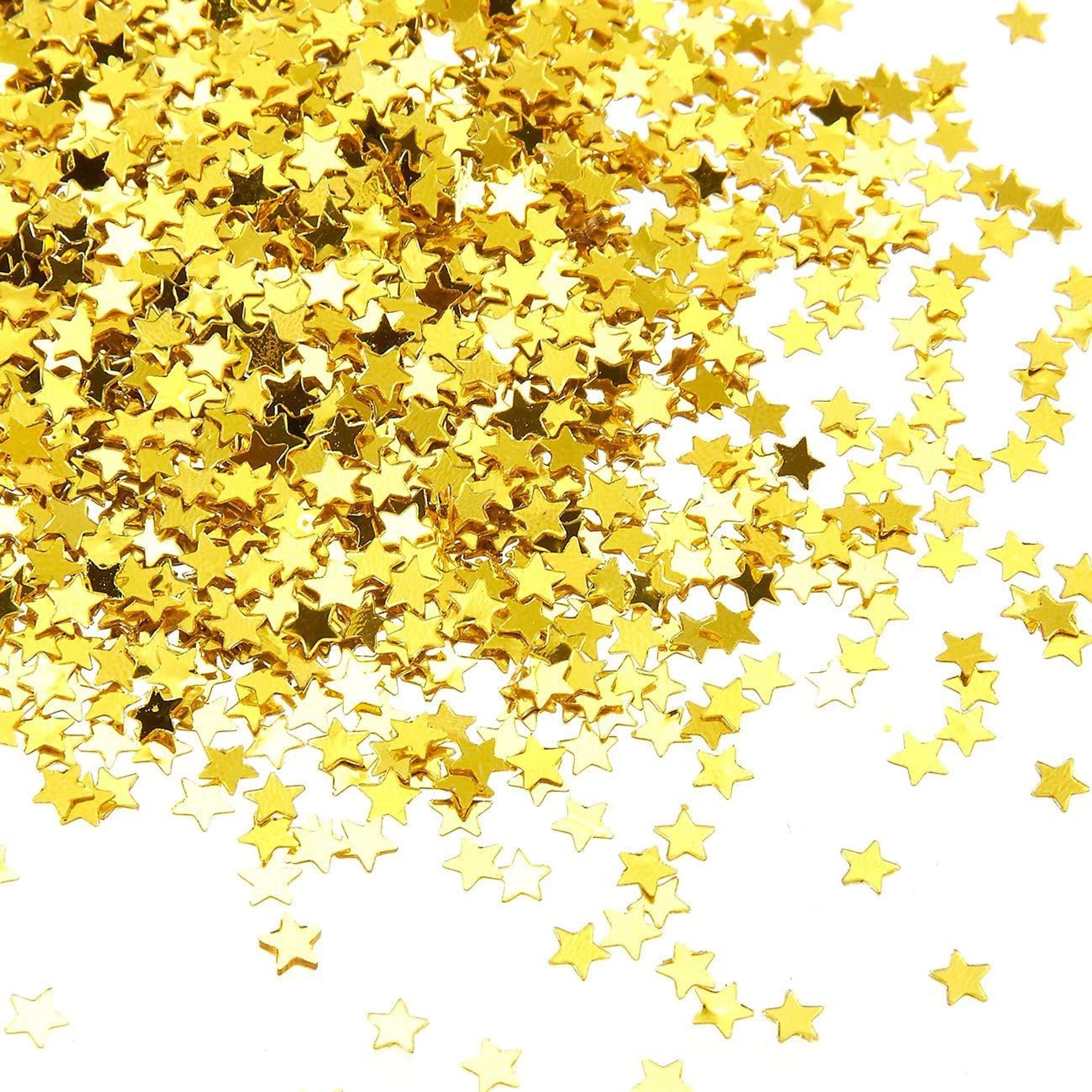 Metallic Glitter Foil Confetti for Wedding, Balloon, DIY - Gold Star, 0 ...