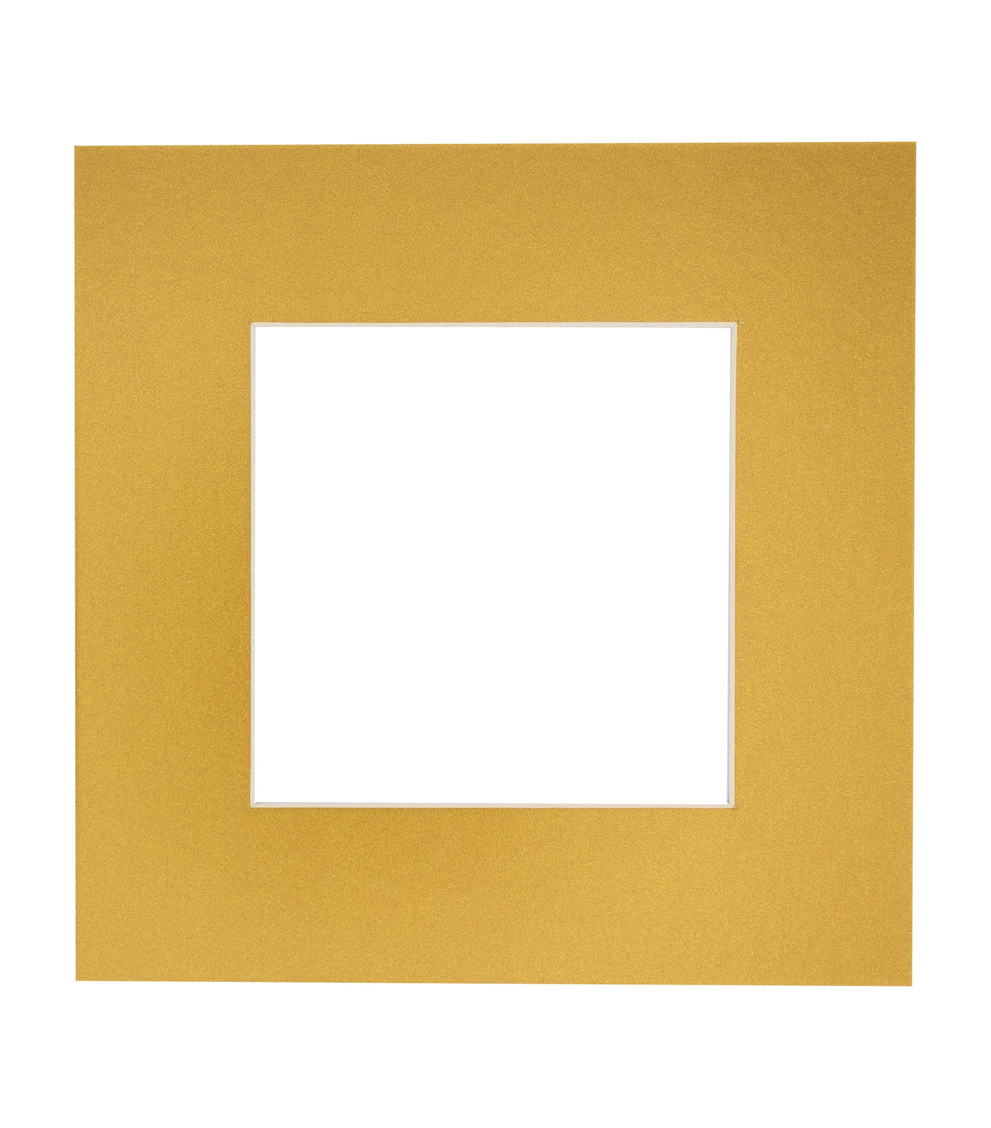 Metallic Gold Acid Free 16x16 Picture Frame Mats with White Core Bevel ...