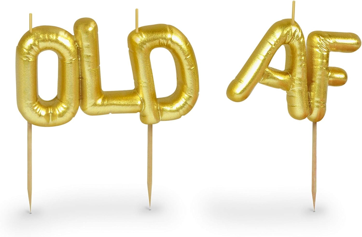 Metallic Gold Balloon-Style Letter Candles, Hilarious Candles for ...