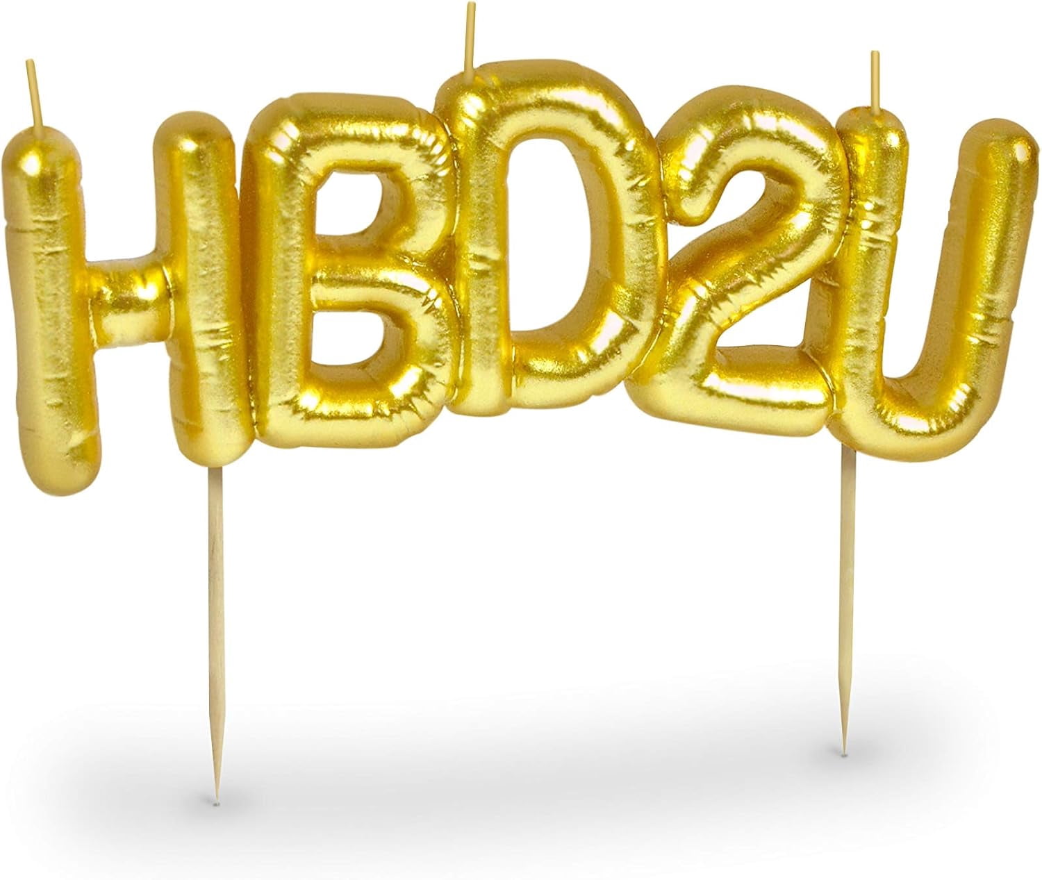 Metallic Gold Balloon-Style Letter Candles, Hilarious Candles for ...